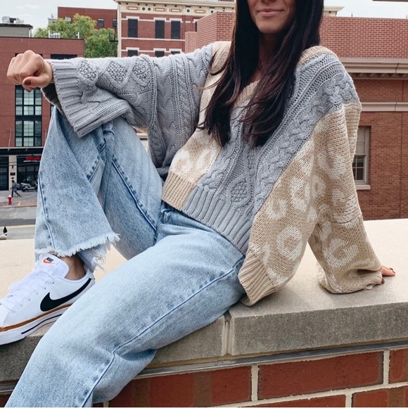 POL | Sweaters | Pol Colorblock Cable Knit Sweater | Poshmark